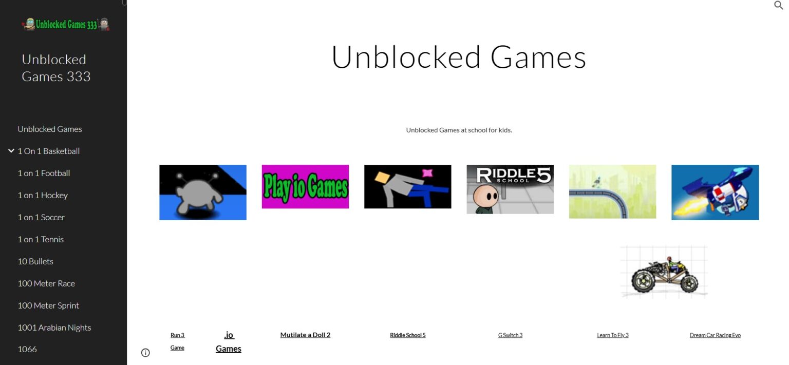 Best Unblocked Games Websites for School and Work Places | Top 15 Sites