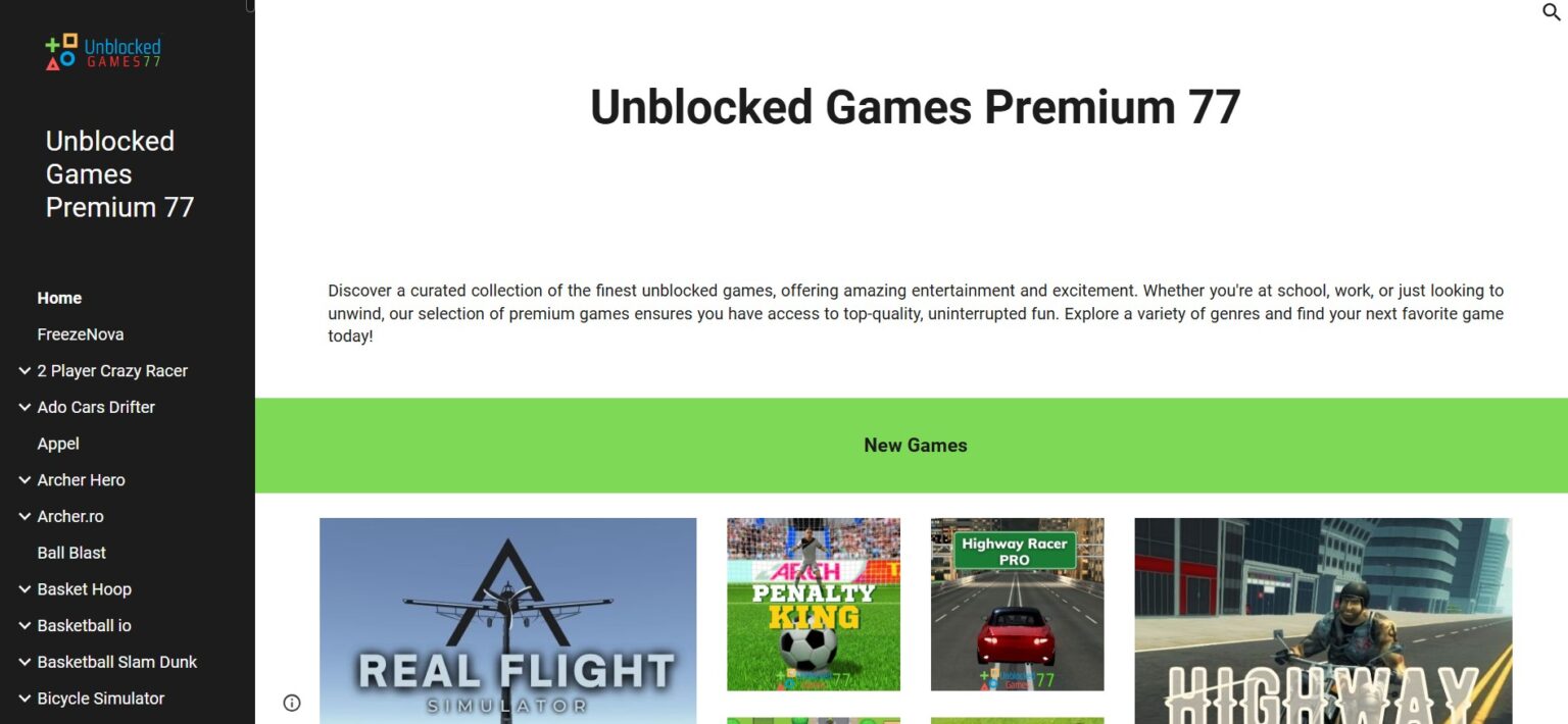 Best Unblocked Games Websites for School and Work Places | Top 15 Sites